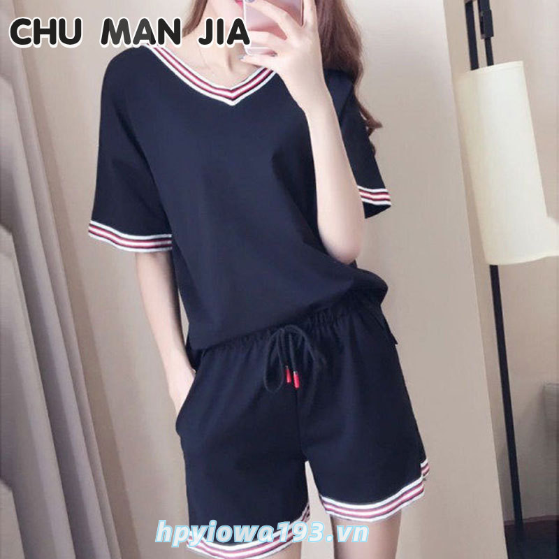 Chu MAN JIA Bộ đồ thường ngày dành cho nữ phong cách Hàn Quốc dáng rộng ...