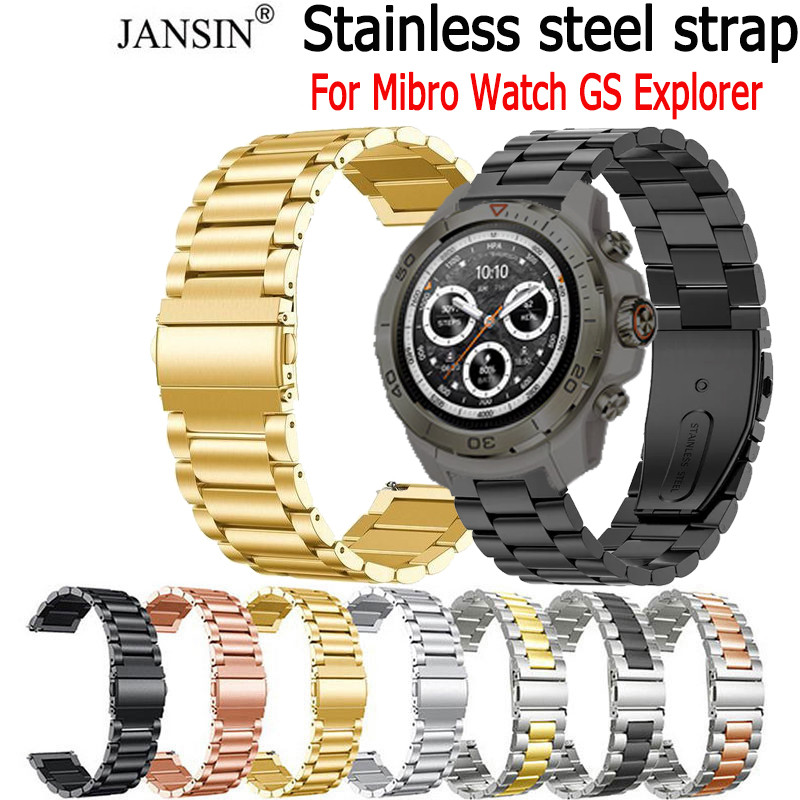 Jansin Dây Đeo Inox Màu Trơn Cho Đồng Hồ Thông Minh Mibro Watch GS ...