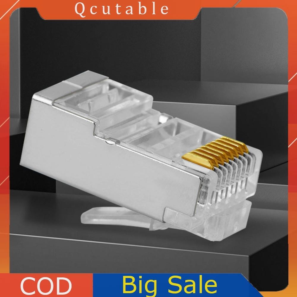 100 chiếc Gigabit Network Crimp Crystal Head RJ45 CAT6 Connector cho ...