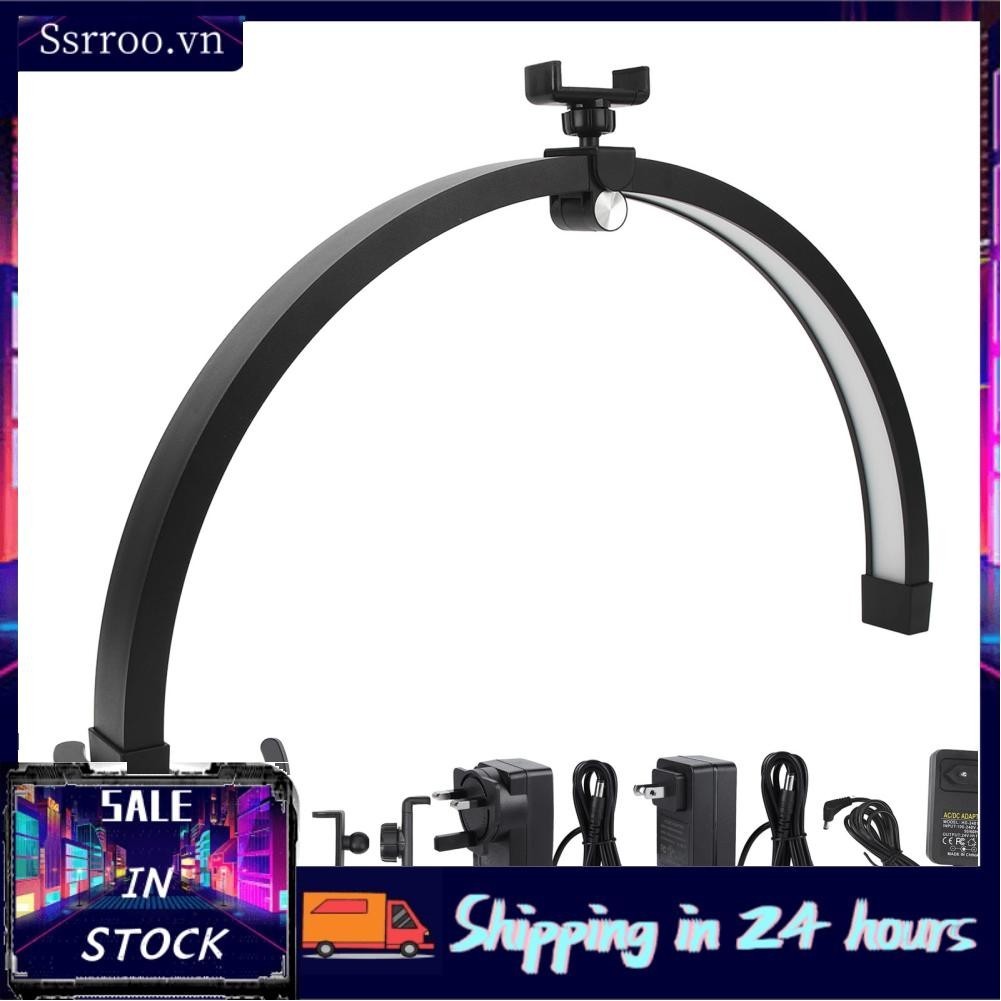 Ssrroo 20 Inch Half Moon Nail Desk Lamp Touch Key Fill Light Foldable ...