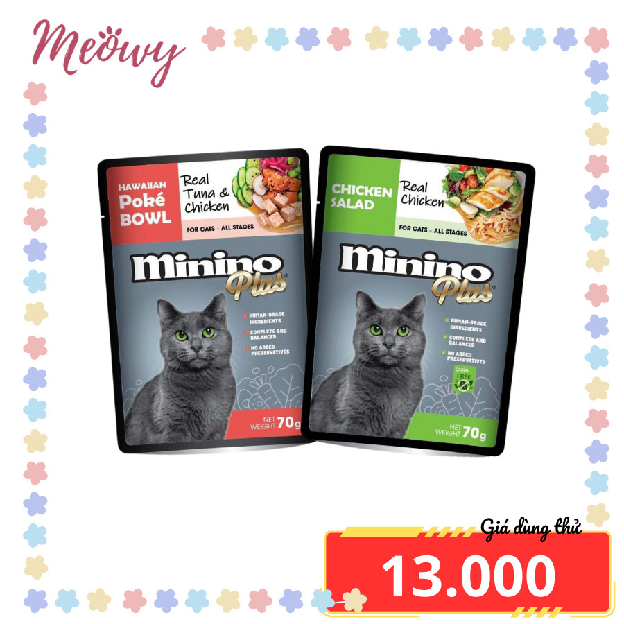 [70g] Pate Minino Plus gói 70g cho mèo con và trưởng thành | Shopee ...
