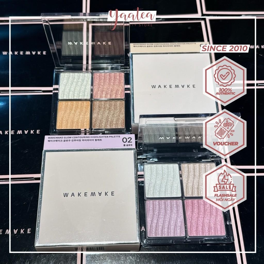 Bảng Highlight 4 ô Wakemake Glow Palette | Shopee Việt Nam