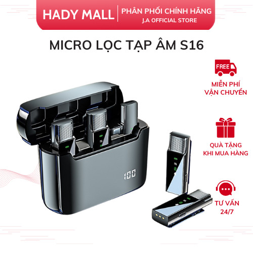Mic Không Dây S16 Lọc Tạp Âm Chuyên Nghiệp cho Livestream, Quay Video ...