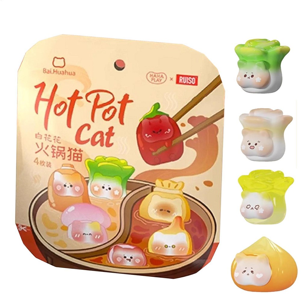 Hot POT Cat Blind Box Đậu Nhỏ Hoạt Hình Đồ trang trí Mèo Trang Trí ...