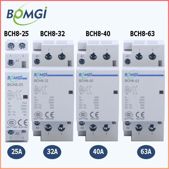 Khởi động từ 1 pha BOMGI BCH8-25 BCH8-32 BCH8-40 BCH8-63 BCH8-100A ...
