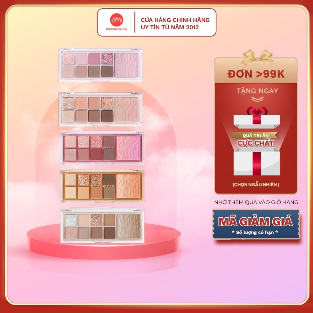 Bảng Phấn Mắt Wakemake Mix Blurring Eye Palette 10g | Shopee Việt Nam