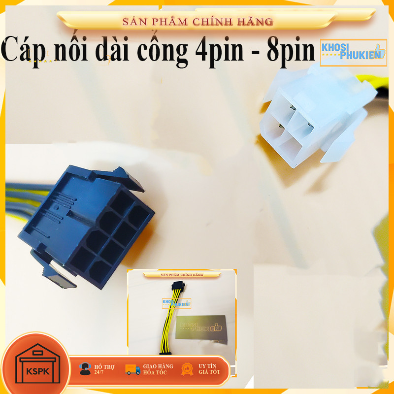 Cáp nối dây nguồn 4pin - 8pin - cáp nguồn 4pin - 8pin nối dài loại tốt ...