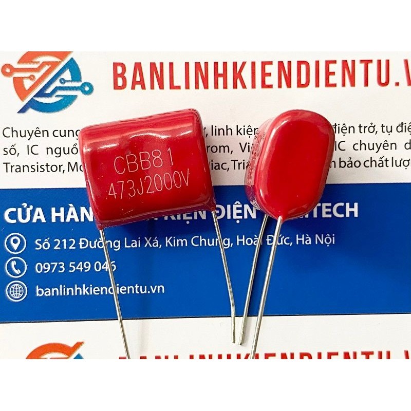 [Combo 10 chiếc] Tụ CBB81 473J 2000V 47nF 0.047uF P=20mm | Shopee Việt Nam