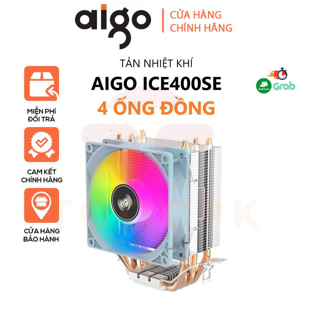 [ RGB 4 ống đồng ] Quạt Tản Nhiệt Aigo ICE400SE Air Cpu Cooler Tản ...
