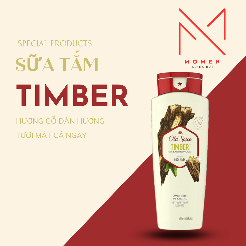 Sữa Tắm Old Spice Body Wash hương TIMBER 473ML (nhập khẩu chính hãng từ ...