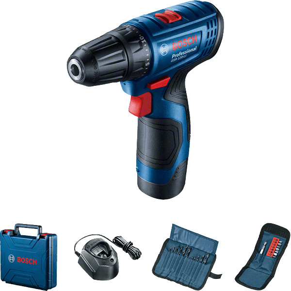 MÁY KHOAN VẶN VÍT DÙNG PIN BOSCH GSR 120-LI GEN II (1 pin 2 Ah + sạc + phụ kiện) 06019G80K5 ...