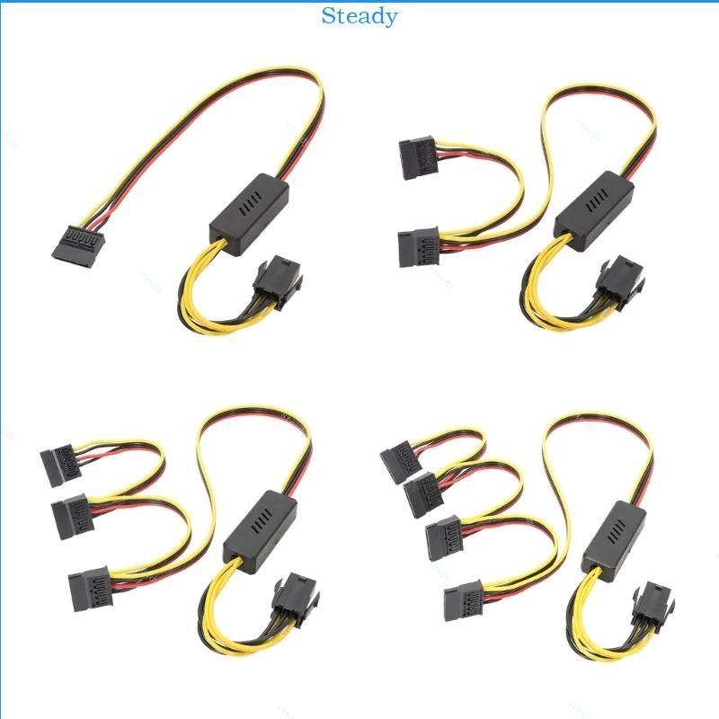 Độ bền ổn định Cáp nối dài nguồn 6PIN sang ổ cứng 1007 18AWG Dây 12V ...