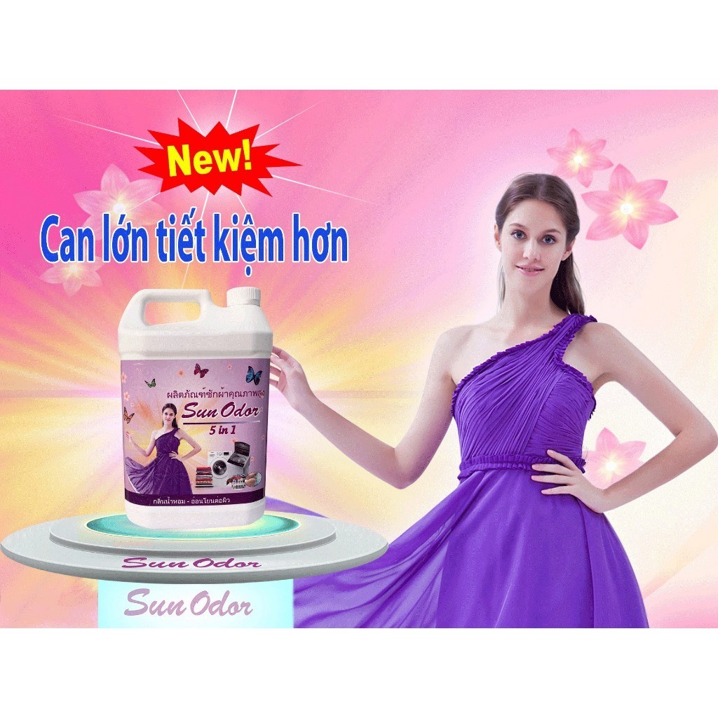 Hàng Chính Hãng - Nước giặt xả thái lan Sun Odor tím NEW 3000ml Tím ...