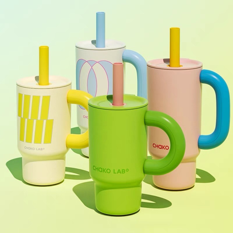 [Lucky] Cốc giữ nhiệt dung tích lớn Chako LAB Cốc hút inox 316 có tay ...
