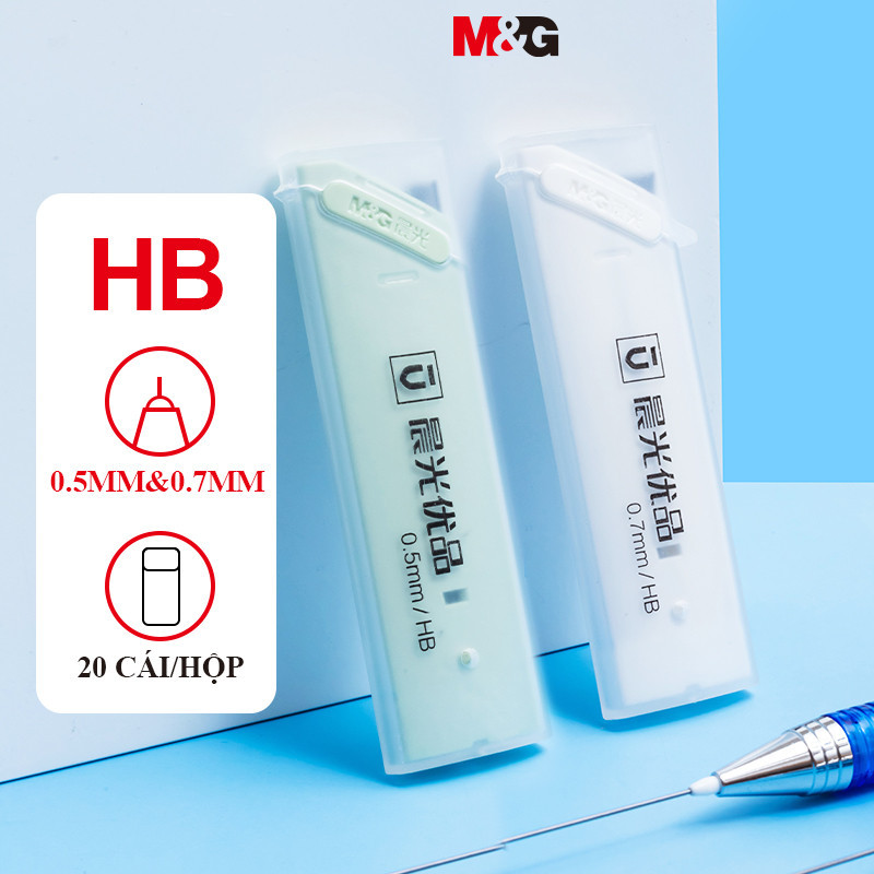 M&G Ruột Bút Chì Kim Hb 0.5mm/0.7mm 20 Ngòi/Hộp, Màu Sắc Ngẫu Nhiên ...