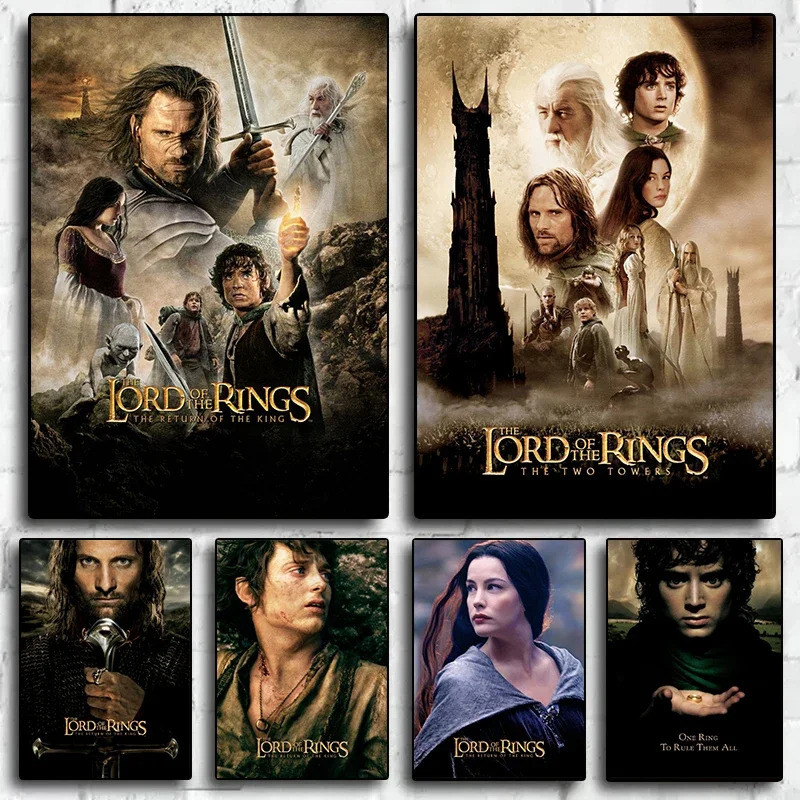(P24) Poster dán tường phim cổ điển, T-A L-the Lord of the Rings Poster ...