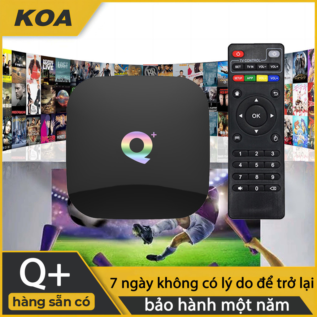 QPLUS box android bộ nhớ 64G ram 4G Xem Youtube Netflix trí dành Xem miễn phí truyền hình Bảo ...