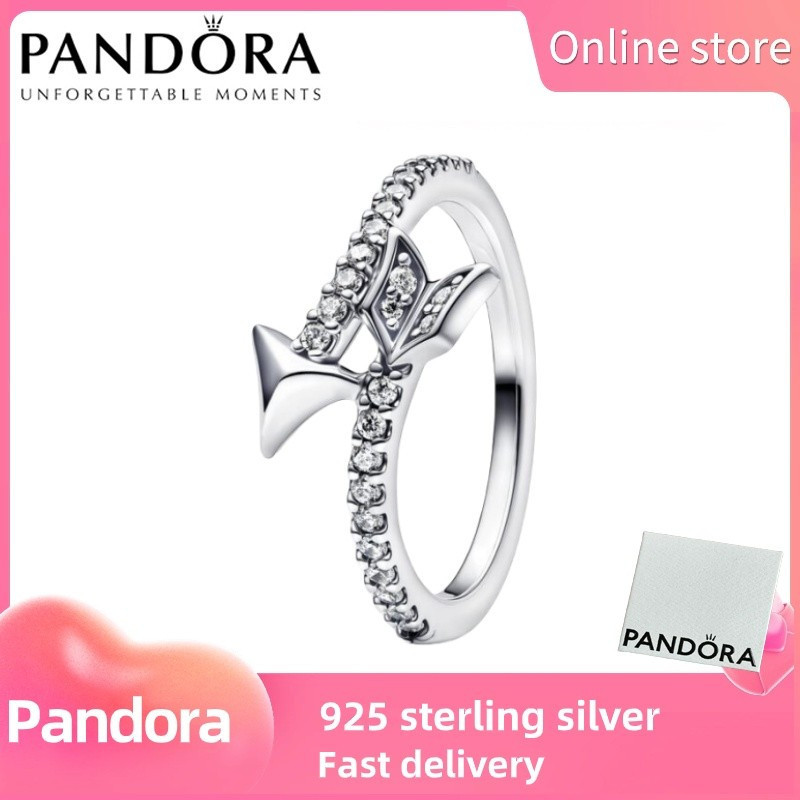 100% bạc S925 chính hãng PANDORA 193619 C01] Nhẫn mũi tên lấp lánh | Shopee Việt Nam