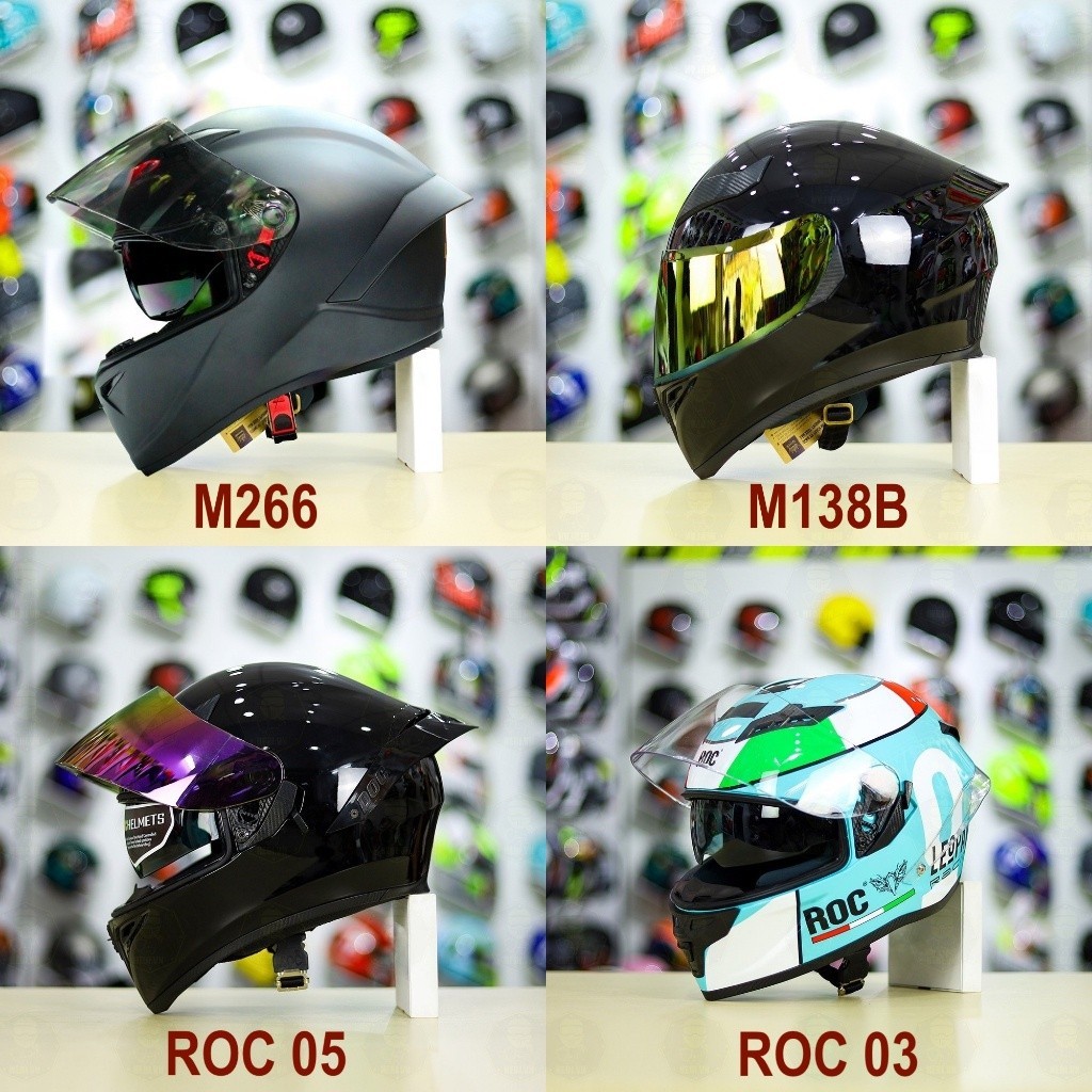 Kính thay thế mũ bảo hiểm fullface - Các dòng m137, m138, m138b, m266 ...