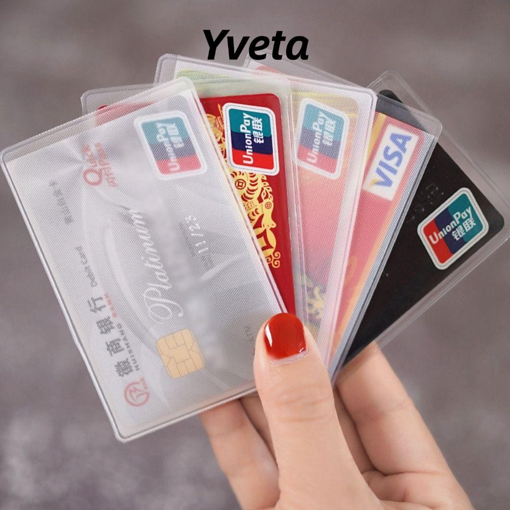 Yveta 10 CÁI Danh thiếp, Hộp đựng thẻ ID mờ PVC, Đồ dùng văn phòng trường học an toàn Tay áo bảo ...