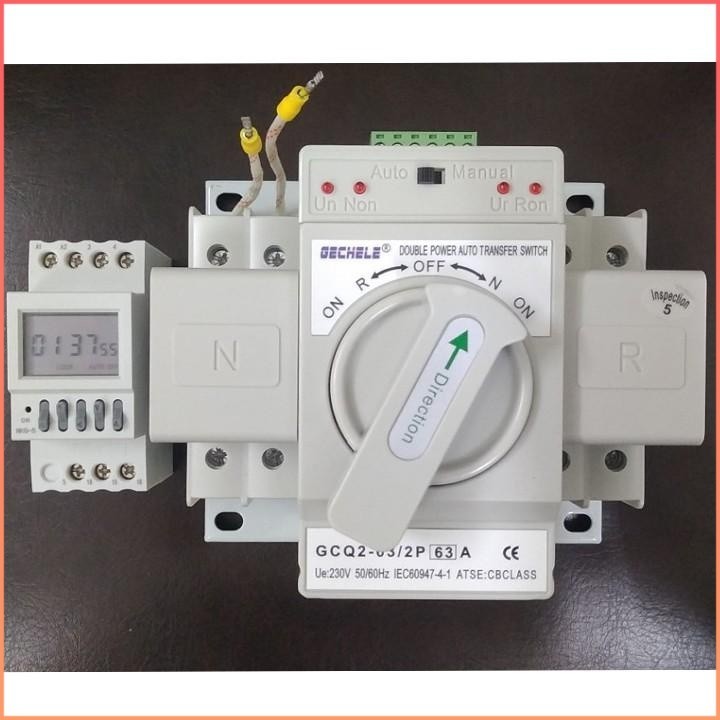 [NEW] Combo Bộ chuyển nguồn tự động ATS 2P 63A và Timer hẹn giờ theo ...