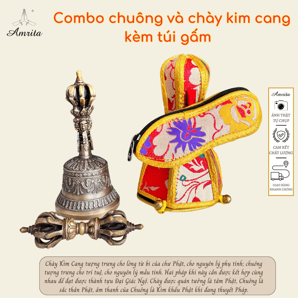 Chuông và chày kim cang - Chuông kim cang - Chùy Kim Cang - Vajra ...