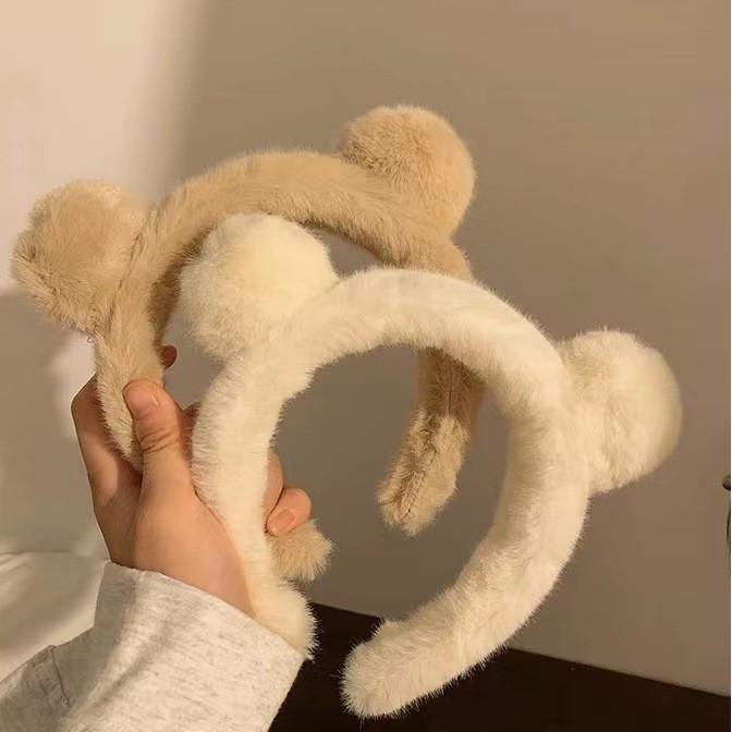 Băng đô cài tóc tai gấu xinh xắn DAHUU bờm cài tóc chất lông mềm mại ...