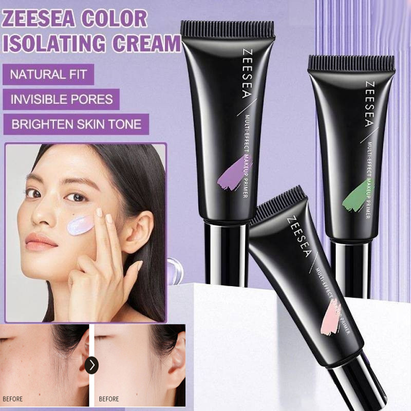 Zeesea Kem lót 10g Kem cách ly tông màu da xanh tím với SPF 50 PA + + + + Kem nền che khuyết ...