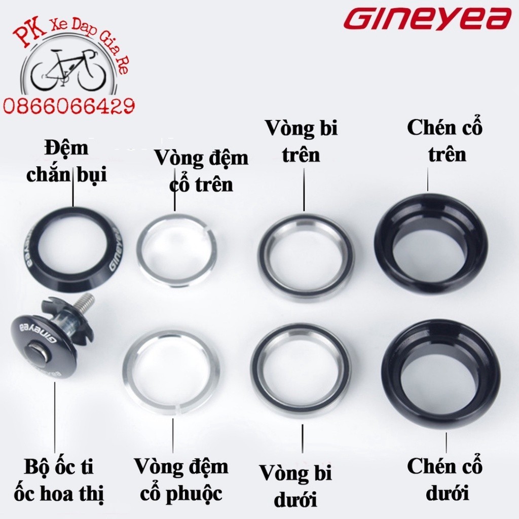 Chén cổ (bát phốt) thả xe đạp bạc đạn Gineyea 34mm - PK Xe Dap Gia Re | Shopee Việt Nam