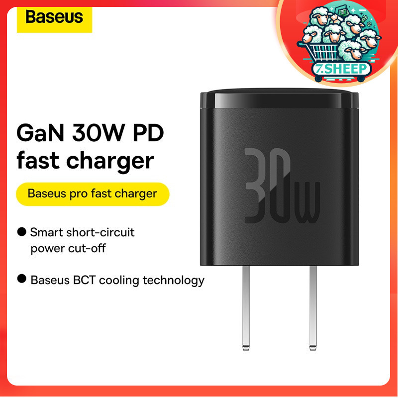 Củ Sạc Siêu Nhanh Type C 30W Baseus GaN3 Fast Charger (không hộp, đóng ...