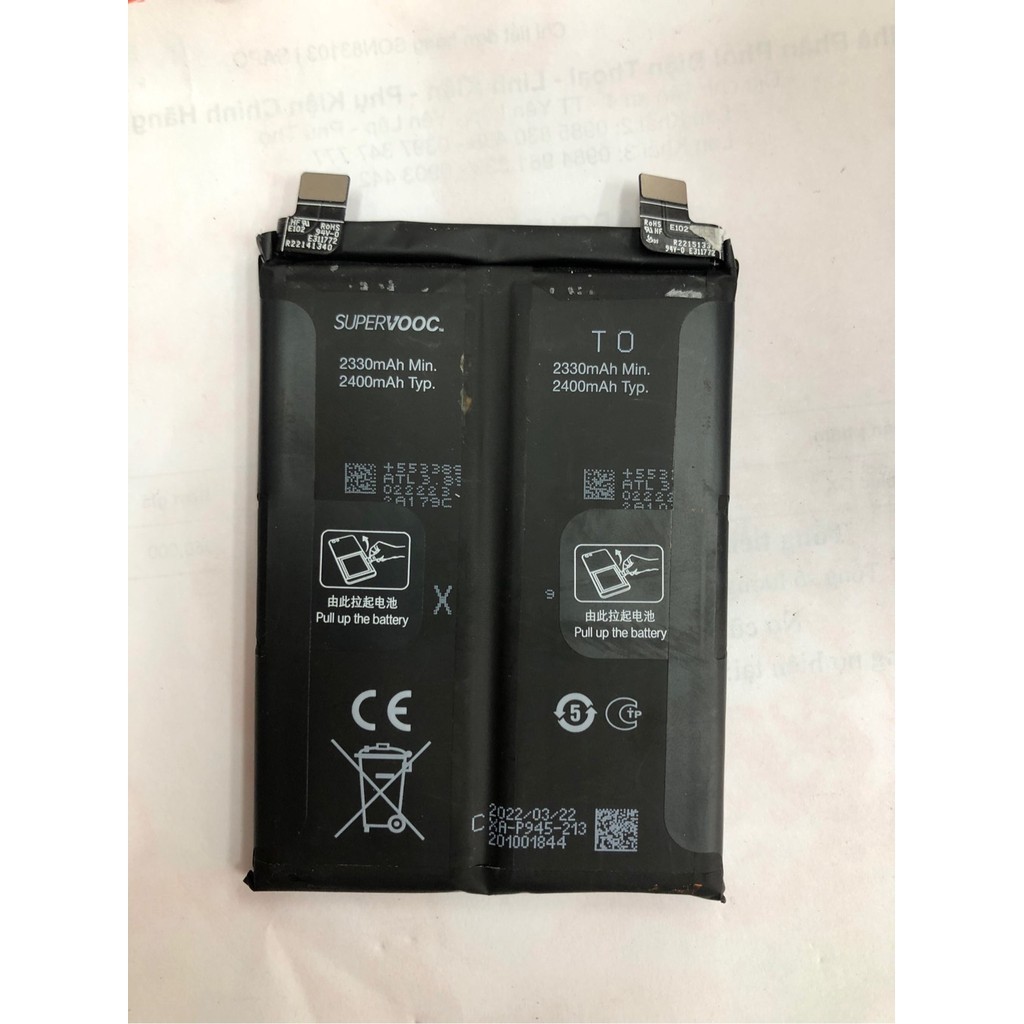 Pin OnePlus 10T, 10R, Ace Pro, BLP945 zin công ty - 4660, 4800mAh ...