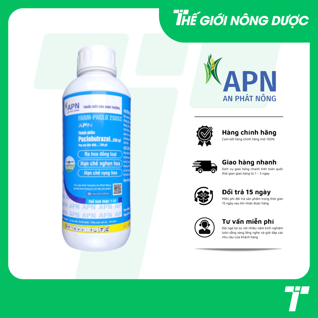 FARM PACLO 250SC - Paclobutrazol dạng sữa của An Phát Nông (Chai 1000ml ...