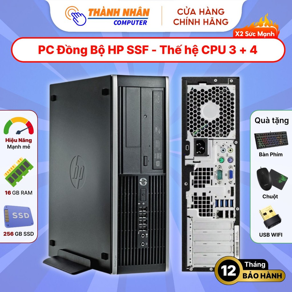 Máy Tính Đồng Bộ HP SSF - Core i3/i5/i7 Gen 3+4 - Ram 16GB - SSD 512GB ...