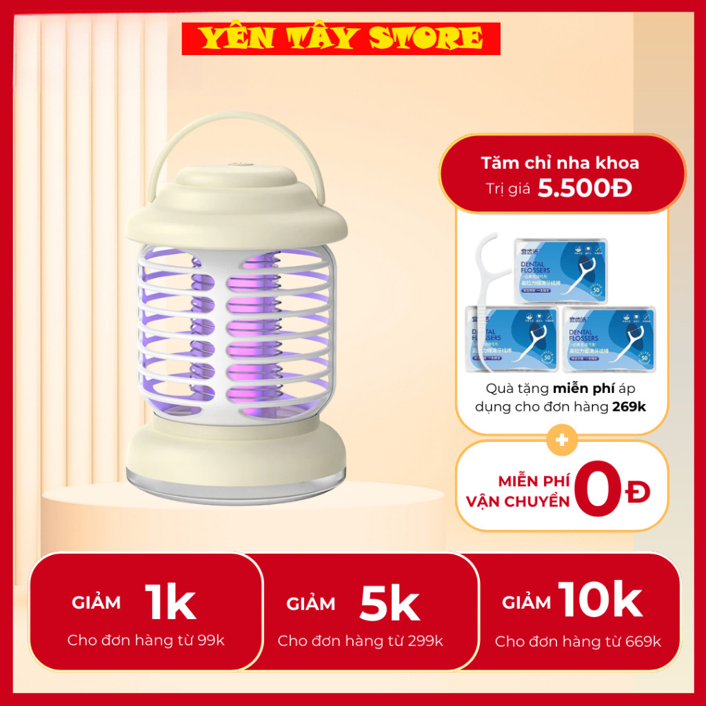 Đèn Bắt Muỗi UV, Máy Bắt Muỗi 3D Thông Minh Kiêm Đèn Ngủ Kèm Dây Sạc ...