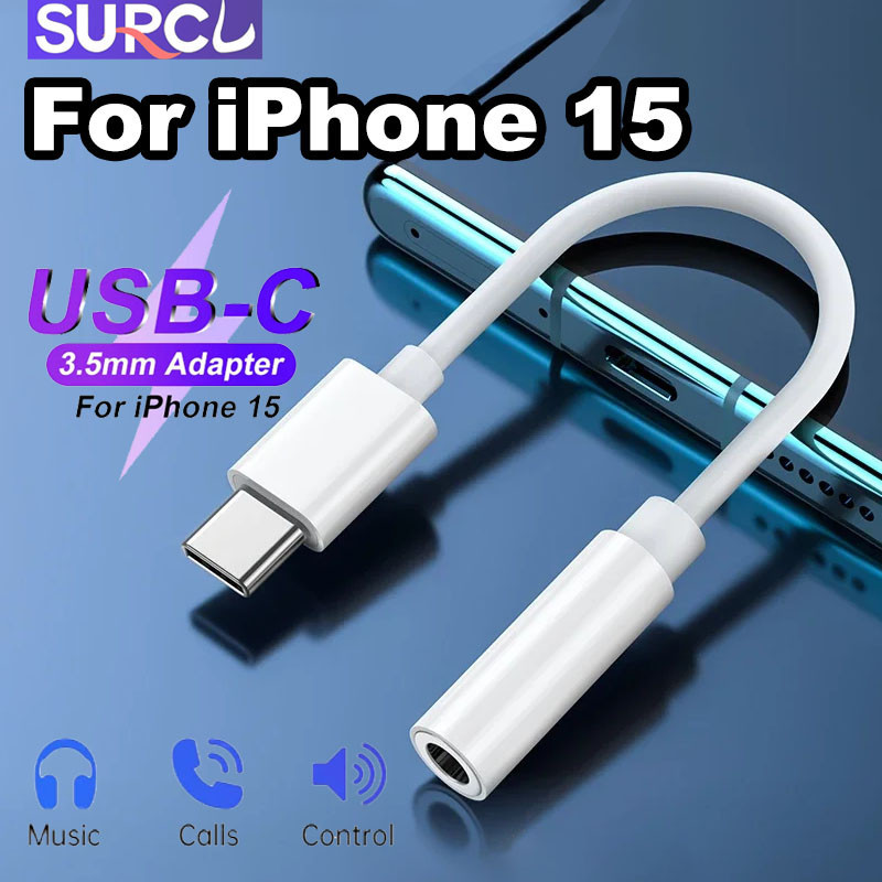 Bộ chuyển đổi giắc cắm âm thanh SuprCL USB C sang 3,5mm cho iPhone15 Pro Max Tai nghe có dây kết ...