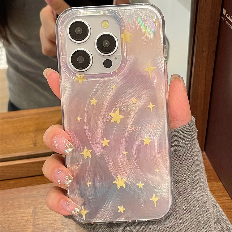 Ins Style Gradient Ngôi Sao Nhỏ Lông Vũ Cho iPhone 13 Ốp Lưng Điện Thoại iPhone 15 Promax 14 13 ...