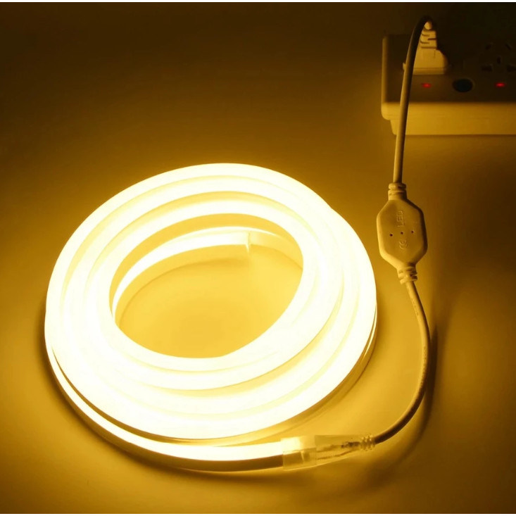 Dây LED Silicon 10m/50/100m - Màu Vàng Ấm (8x16mm, 220V) | Shopee Việt Nam