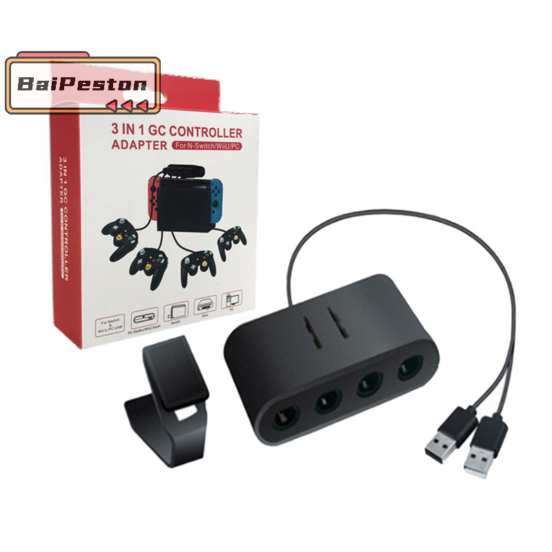 [Baipestonv] Tay cầm GC 3 trong 1 4 cổng sang Bộ chuyển đổi Wiiu / PC ...