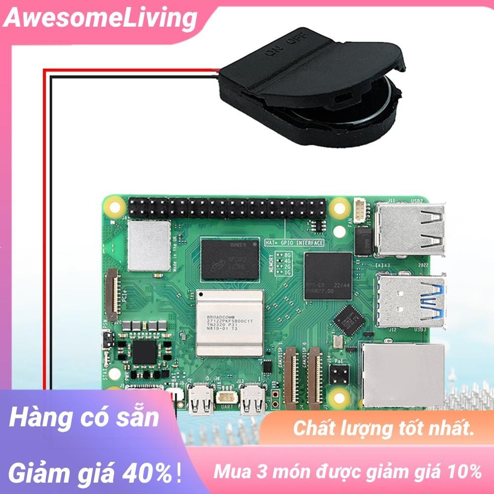 Dành Cho Raspberry Pi 5 RTC Hộp Pin Đồng Hồ Thời Gian Thực Cho RPI 5 ...