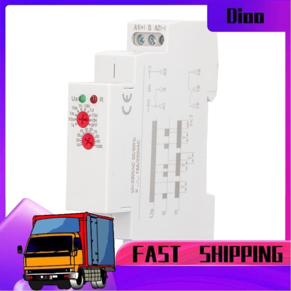 Delay Timer Switch 2 Output AC 230V 16A Single Function Electronic ...