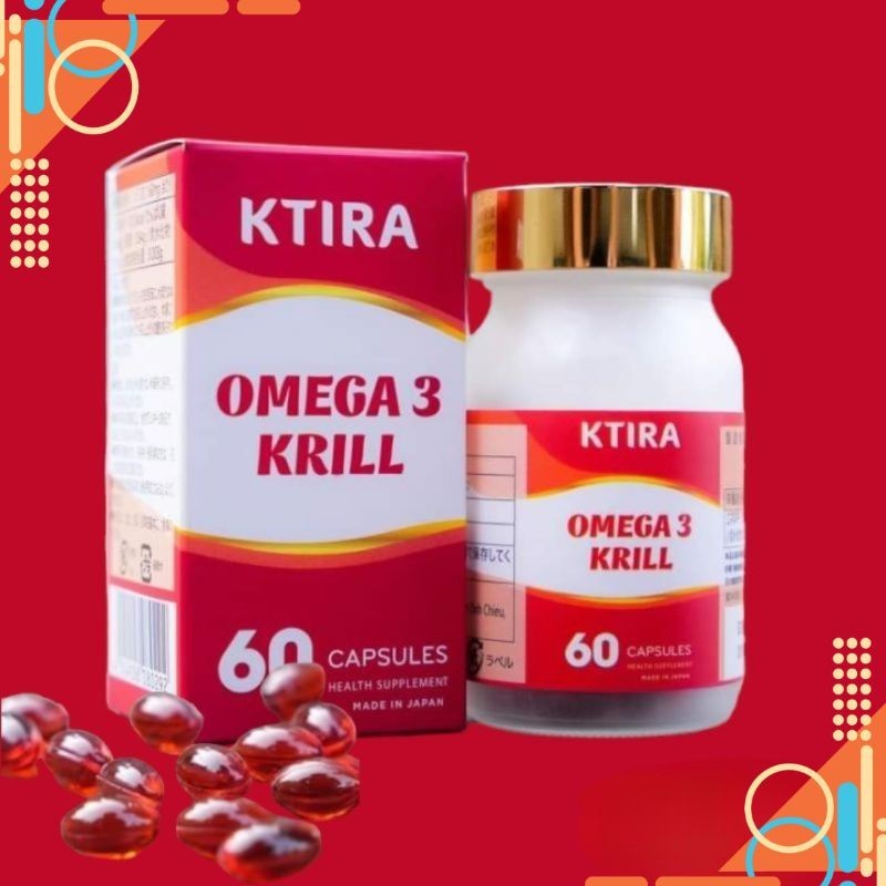 Viên Uống Ktira Omega 3 Krill Hỗ trợ cải thiện tim mạch, tăng cường trí ...