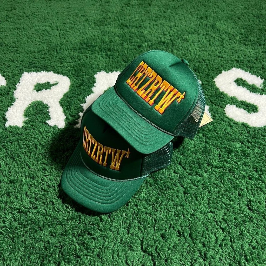 Corteiz Green Embroidery Mesh Cap Trendy All-Matching Baseball Cap Hip ...