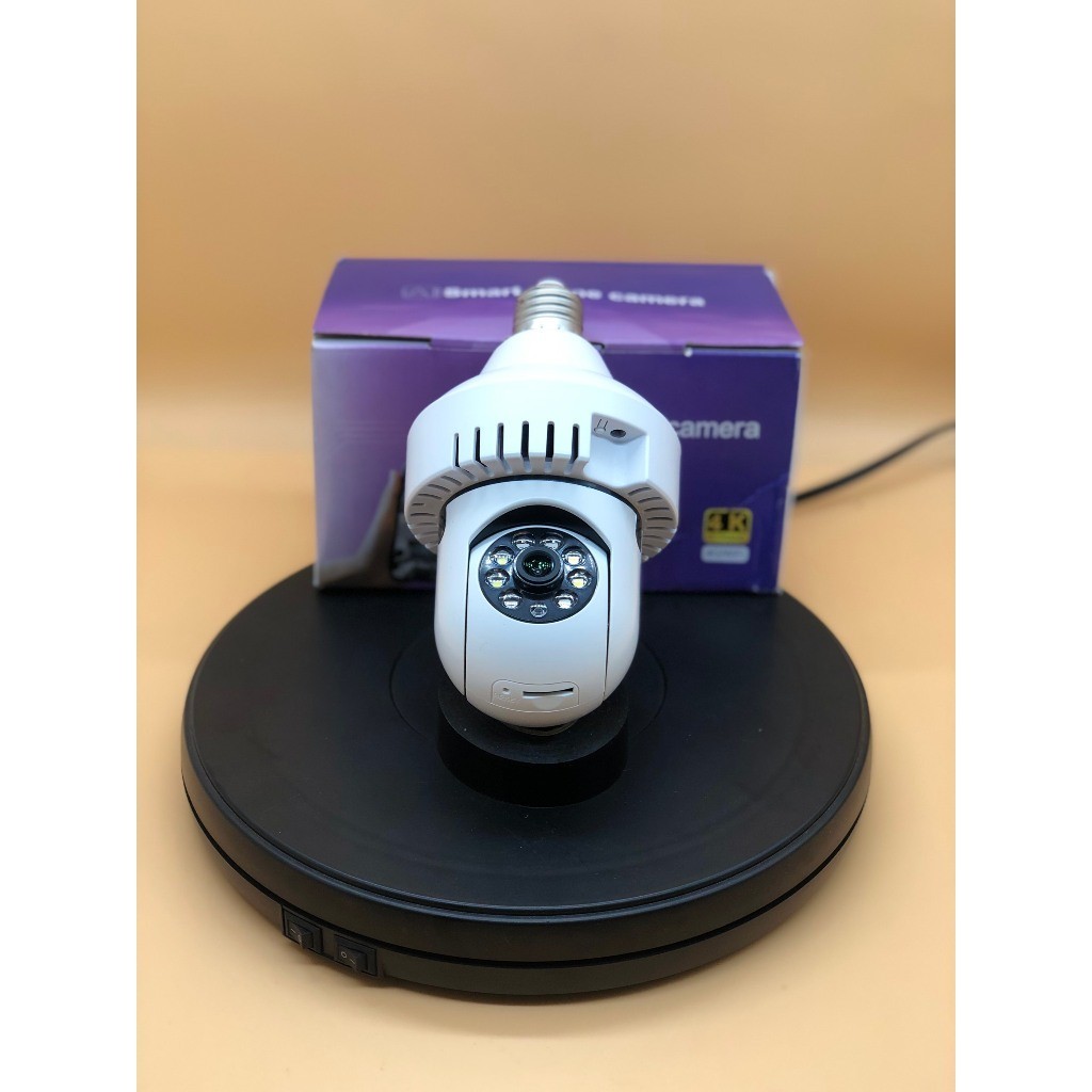 CAMERA WIFI xoáy đui bóng đèn 4K xoay 360* tích hợp báo khói V360 Pro ...