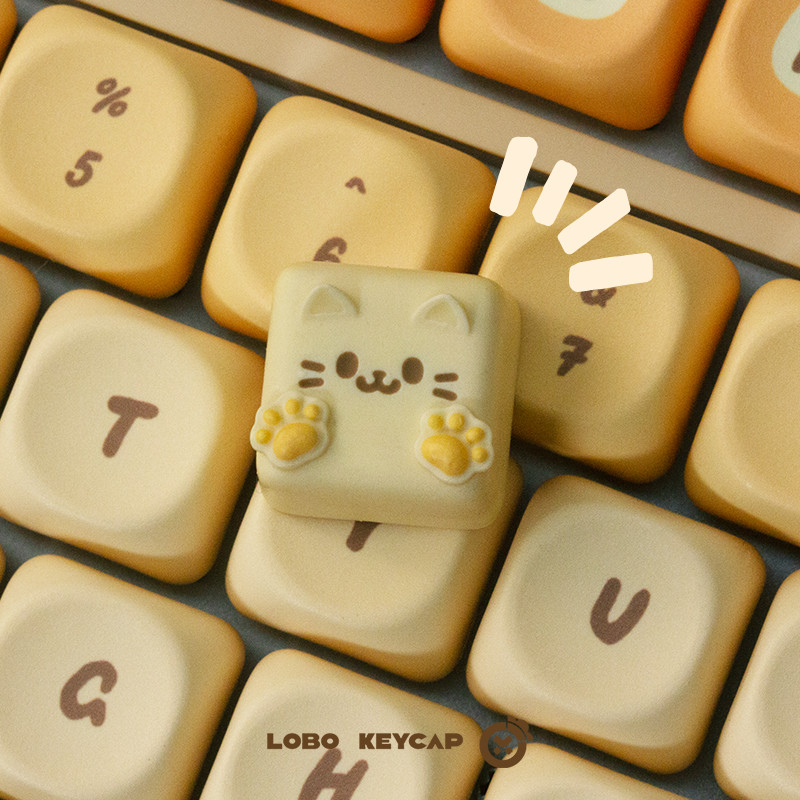 Meow Cat Keycap Hoạt Hình Dễ Thương DIY Sáng Tạo MX Switch Bàn Phím Cơ ...