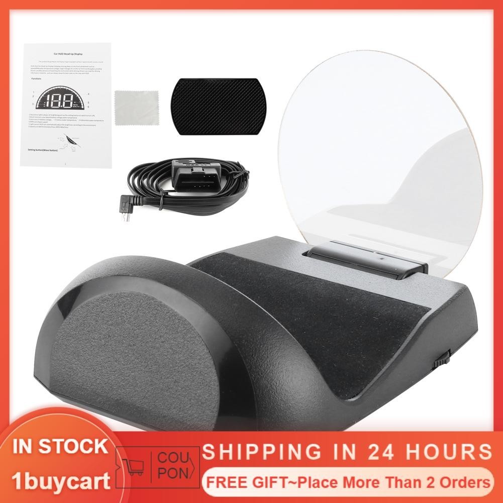 HUD Projector Universal Hud Auto Head Up Display Car Voltage Alarm ...