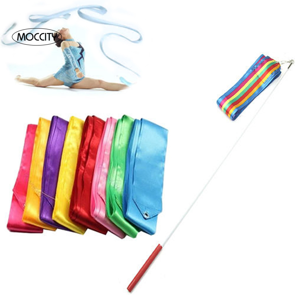 [Moc] 6m Gym Dance Ribbon Stick Art Rhythmic Gymnastics Ballet Streamer ...