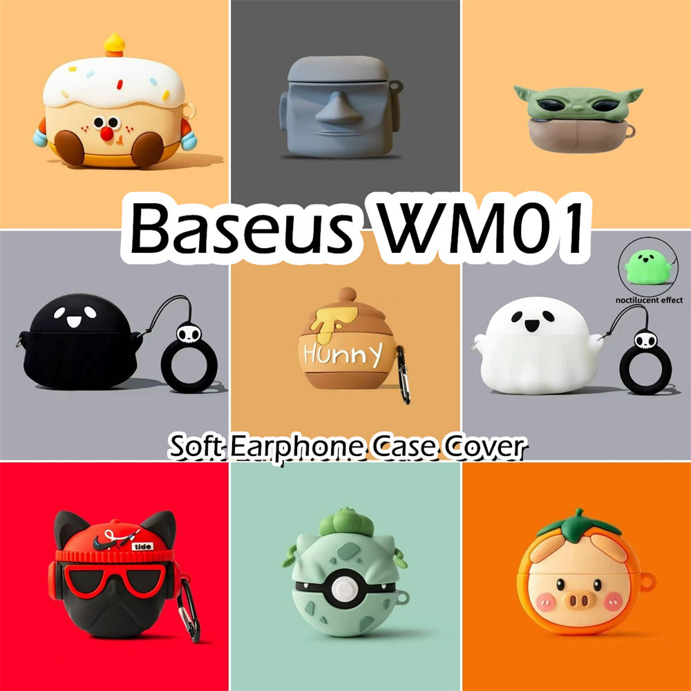 [Giảm giá hấp dẫn] Cho Baseus WM01 ốp tai ng Case Vỏ Bảo Vệ Hộp Sạc Tai Nghe Cặp đôi Phim hoạt ...
