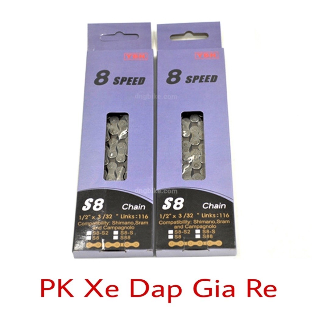 Xích YBN 8 Speed, Xích sên xe đạp YBN 6,7,8 speed - Chính Hãng | Shopee ...