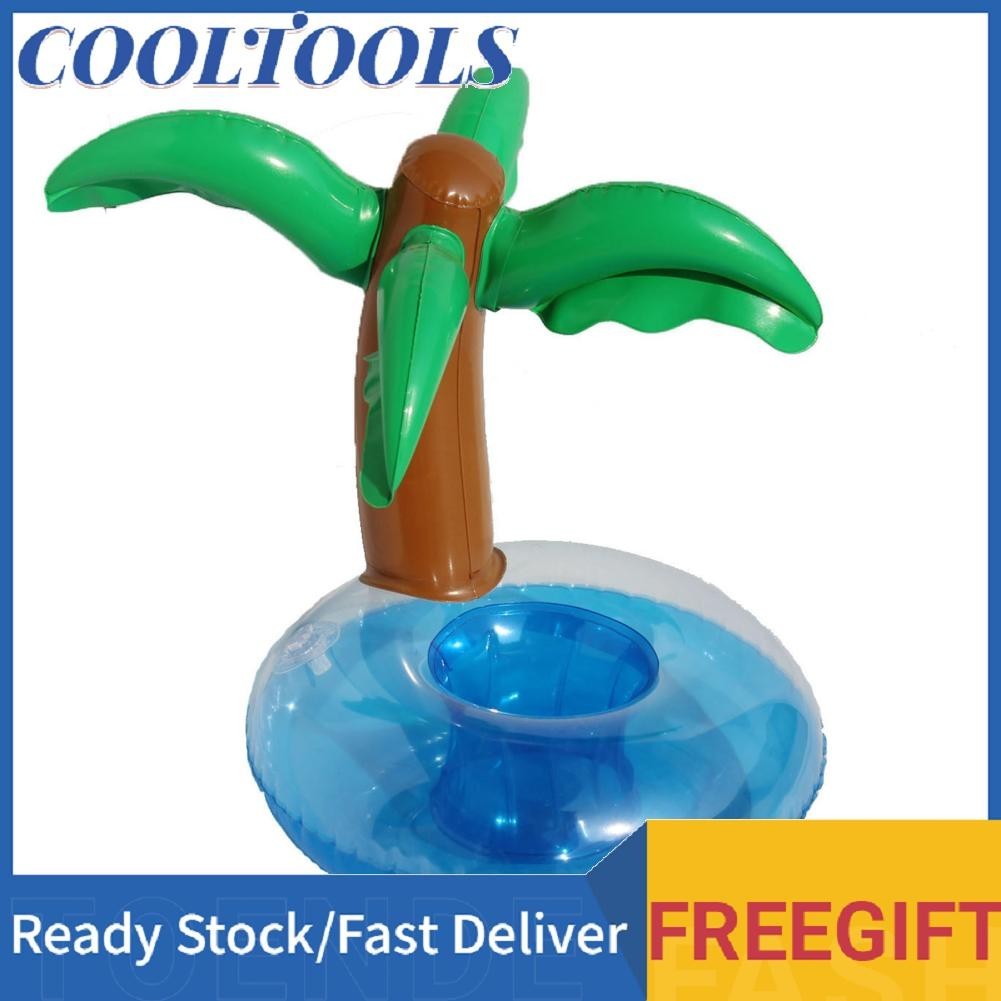 Coo Floating Drinking Holder Inflatable Easy To Use Stable Coconut Tree ...