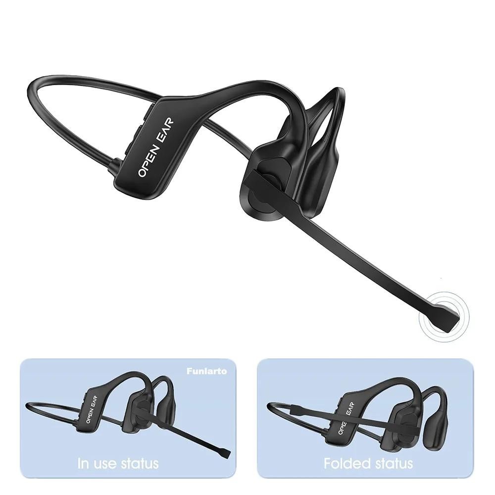Tai nghe Bluetooth 5.3 có micrô Boom Tai nghe không dây mở Tai nghe khử ...